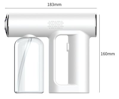 Cina Spruzzo d'atomizzazione leggero blu ricaricabile d'atomizzazione tenuto in mano elettrico di sterilizzazione della pistola di disinfezione dell'aria in vendita