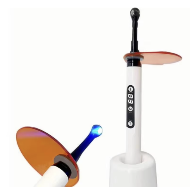 Close-up of Dental Curing Light's LED curing tip