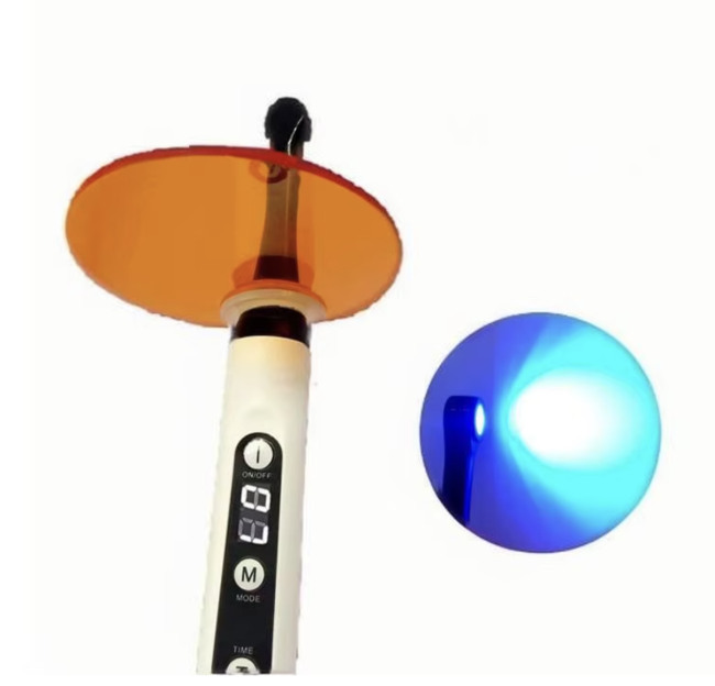 Dental Curing Light side view showing compact dimensions