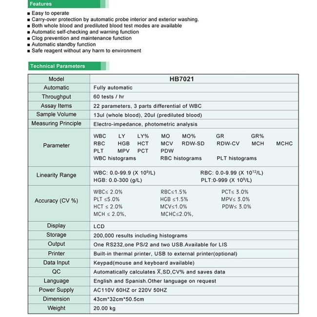 3-Part Hematology Analyzer in use