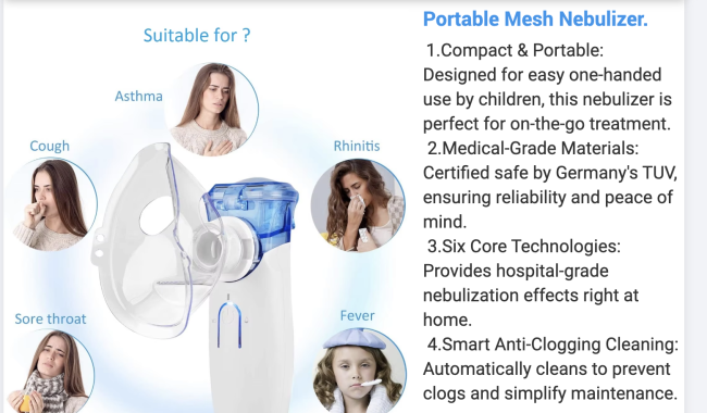 Portable Nebulizer in use