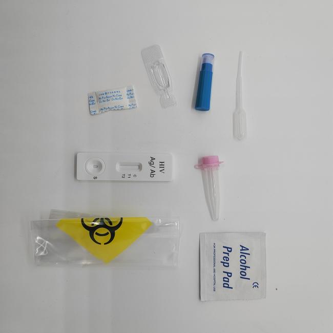 Close-up of HIV Rapid Test Strip in use