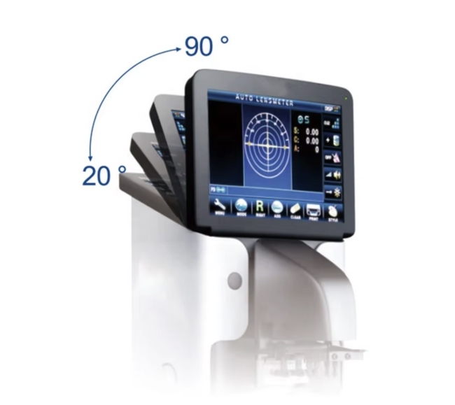 Digital Automatic Lensometer LCD screen detail