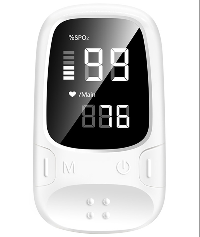 Finger Pulse Oximeter side view showing compact design