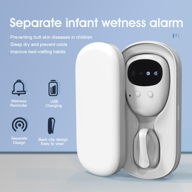 Wireless enuresis alarm sensor and receiver unit