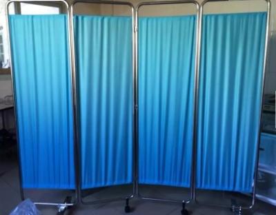 Cina Piegatura medica del reparto del panno di piegatura di acciaio inossidabile Ward Screen Room Divider Mobile di Ward Hospital Screen in vendita