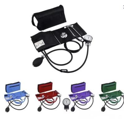 China Manual Aneroid Sphygmomanometer with Stethoscope Steel and Plastic Material for sale