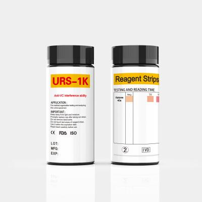 Κίνα Ταινίες αντιδραστηρίων URS-1K για ανάλυση ούρων, έλεγχος κετόνης 100 ταινίες​​ προς πώληση