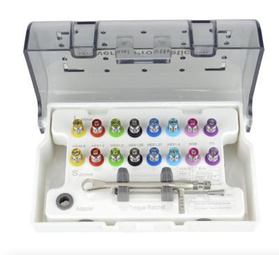中国 ユニバーサルデンタルインプラント補綴キット 16本のドライバーとOsstemなど用トルクレンチ 販売のため
