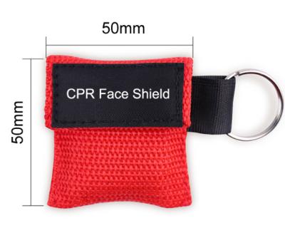 Cina Rianimazione cardiopolmonare a catena chiave eliminabile della tasca della maschera di CPR del pronto soccorso del portatile in vendita