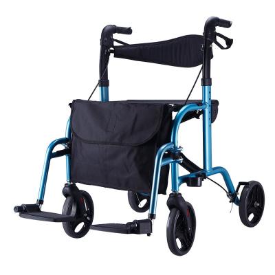 Cina La piegatura spinge la sedia a rotelle Walker Aluminum Alloy, camminatori di Rollator del carrello per disattivato in vendita