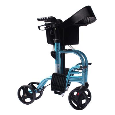 Cina La piegatura spinge la sedia a rotelle Walker Aluminum Alloy, camminatori di Rollator del carrello per disattivato in vendita