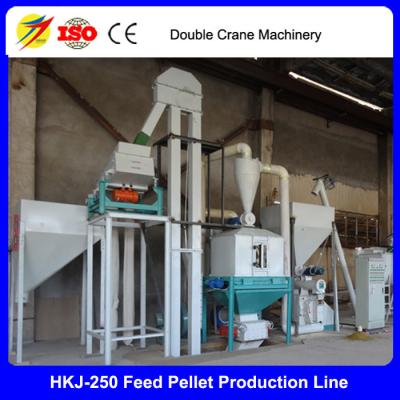 China 1-2ton poultry feed pellet production line/small feed pellet line for sale
