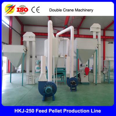 China 1-2t/h complete small animal feed pellet mill line with lowest price for sale
