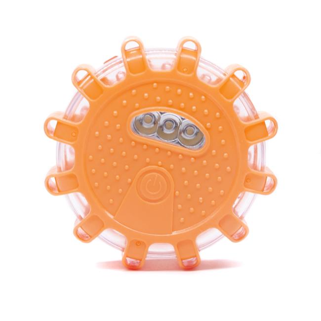 Factory Supply USB Rechargeable Magnetic Hook Road Emergency Disc Roadside Safety Flashing 15Led Flare Traffic Warning Light