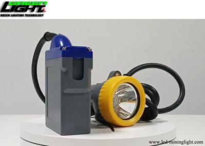 China Laser Engraving LOGO Miners Cap Lamp 15000lux Flame Resistant IP68 With Cable for sale