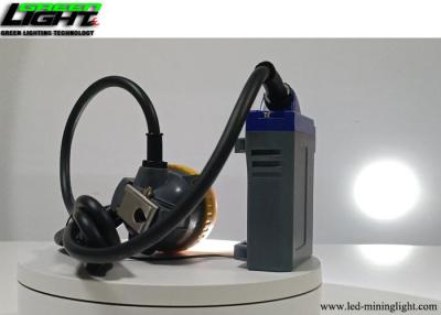 China Laser Engraving LOGO Miners Cap Lamp 15000lux Flame Resistant IP68 With Cable for sale