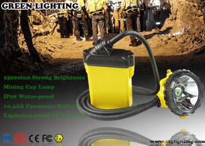 China 10.4AH Coal Miner Hard Hat Light Corded Style 25000 Lux Strong Brightness for sale