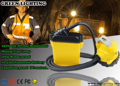 China 10.4AH Coal Miner Hard Hat Light Corded Style 25000 Lux Strong Brightness for sale