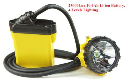 China 10.4AH Waterproof Miners Light , 25000 Lux Strong Brightness Miners Lamp  for sale