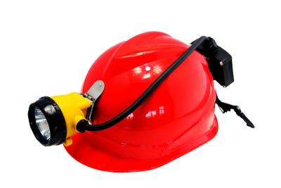 China 15000 Lux Led Miners Cap Lamp , 6.8AH Customized Semi - Corded Led Mining Lamp  for sale