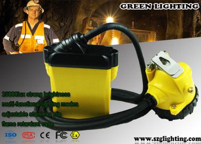 China 25000 Lux Brightness CREE Miners Helmet Light With Low Power Warning Function for sale