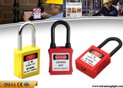 China Nylon Shackle ABS Lock Body Safety Lockout Padlocks with Customized Language for sale