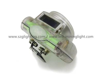China OLED Screen Cordless Led Mining Cap Lamp , IP68 1W 6000 Lux Mining Hard Hat Lights for sale