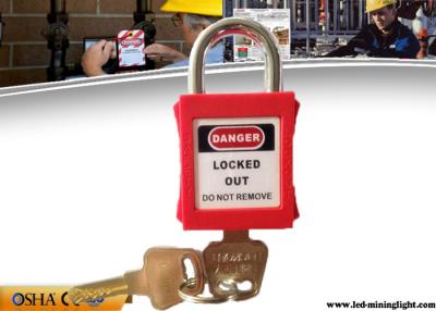 China 25mm Hardened Short Steel Shackle Colourful Safety Lockout Padlocks factory