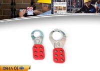 China Steel Lockout Tagout Hasp 6 Padlock Hooks 115mm Total Height PE Coated for sale