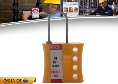 China ZC-K45 New Non-conductive Nylon Locknshackle 3mm lockout HASP, Yellow HASP for sale