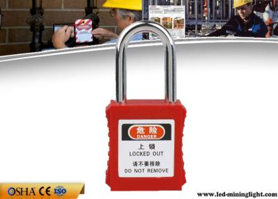 cadenas professionnels en acier de lock-out de sécurité de 38mm pour l'avertissement de danger
