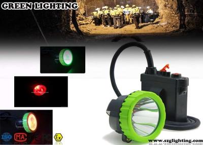 China 50000 Lux Led Headlamp Rechargeable , 4 Color Lighting Miners Cap Lamp for sale
