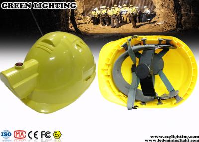 China ABS CREE LED Lights Helmet With 4000Lux Rechargeable Headlamp for sale