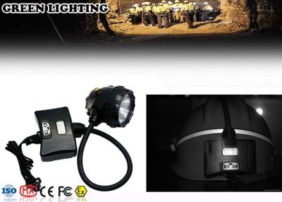 China 15000 Lux Rechargeable LED Headlamp With Rear Warning Light Semi Corded Type for sale