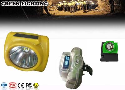 China IP68 3.1Ah Rechargeable LED Headlamp With OLED Display 6000 Lux Brightness for sale