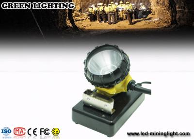 China Black Small Size Led Cable Manual Mining Cap Lights 25000 Lux Brightness for sale