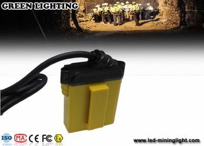 China Black Small Size Led Cable Manual Mining Cap Lights 25000 Lux Brightness for sale