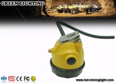 China Black Small Size Led Cable Manual Mining Cap Lights 25000 Lux Brightness for sale