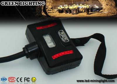 China 28000 Lux 3W IP68 Waterproof Mining Cap Lights with Warning Light Battery Box for sale