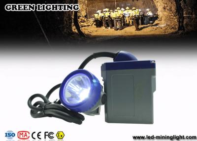 China 6.6Ah Battery Brass Miners Rechargeable Led Headlight with Blue PC Bezel 10000lux Main LED for sale