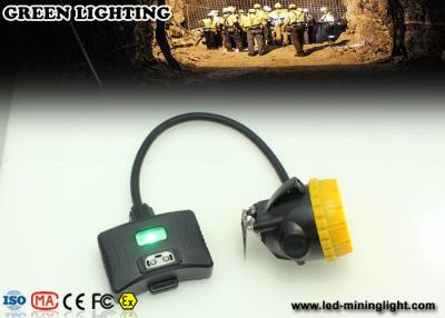China ABS IP68 Rechargeable LED Headlamp Underground Mining Lights With Warning Light for sale