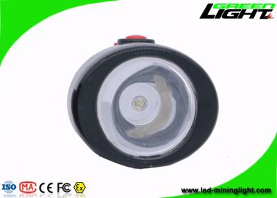 China Msha Approved Cordless Mining Cap Lights , Portable Black Miner Lamp with 15 Hours Lighting Time for sale