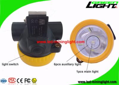 China Wireless LED Mining Cap Lamp Yellow Color For Camping / Hunting / Fishing for sale
