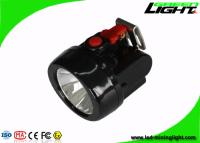 China Flame Resistant LED Mining Light 10000lux Portable Hard Hat Headlamp with Helmet Bracket 2.8Ah for sale
