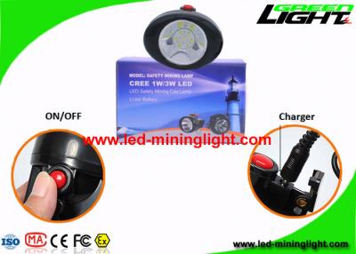 China 3.7V 450mA Cordless Mining Lights 10000 Lux Moisture Proof With Black Color for sale