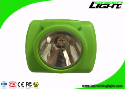 China Water Resistant Cordless Cap Lamp Green Color With Electrical Short Circuit Protection for sale