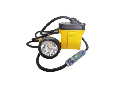 China 25000lux Led Miner Safety Cap Lamp 10.4Ah Rechargeable SAMSUNG Battery Miner Cap Lamp with Flashing Warning Light for sale