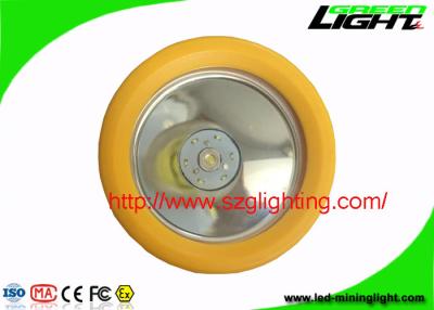 China LED Rechargeable Coal Mining Lights , Yellow Miners Helmet Light For Underground Safety for sale