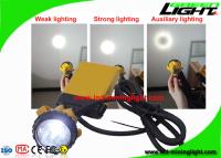 China Rechargeable Mining Headlamp 3W 25000 Lux for Hard Hat 4 Level Lighting Mode for sale
